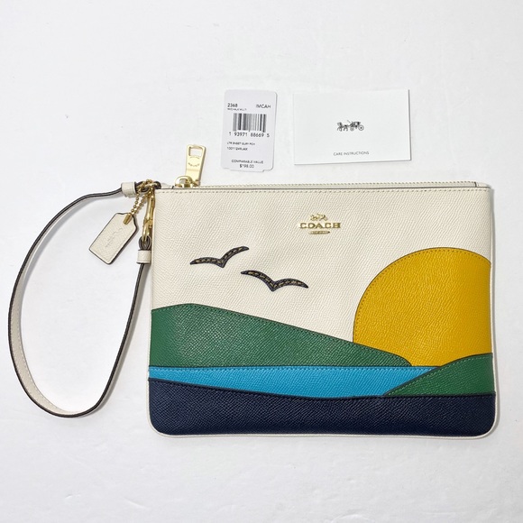 Coach | Bags | Coach Sunset Beach Large Wristlet Pouch Bag Nwt | Poshmark